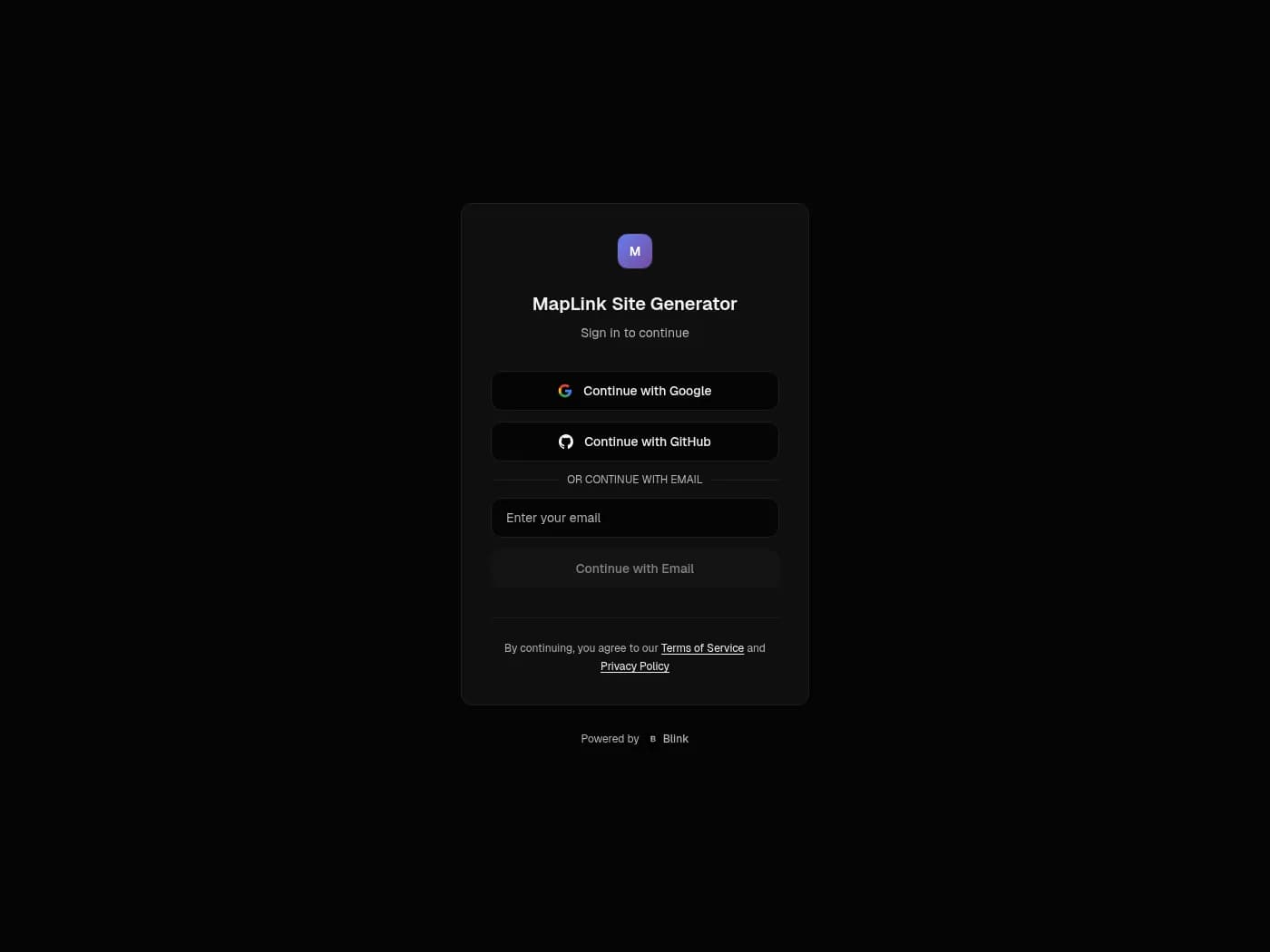 MapLink Site Generator