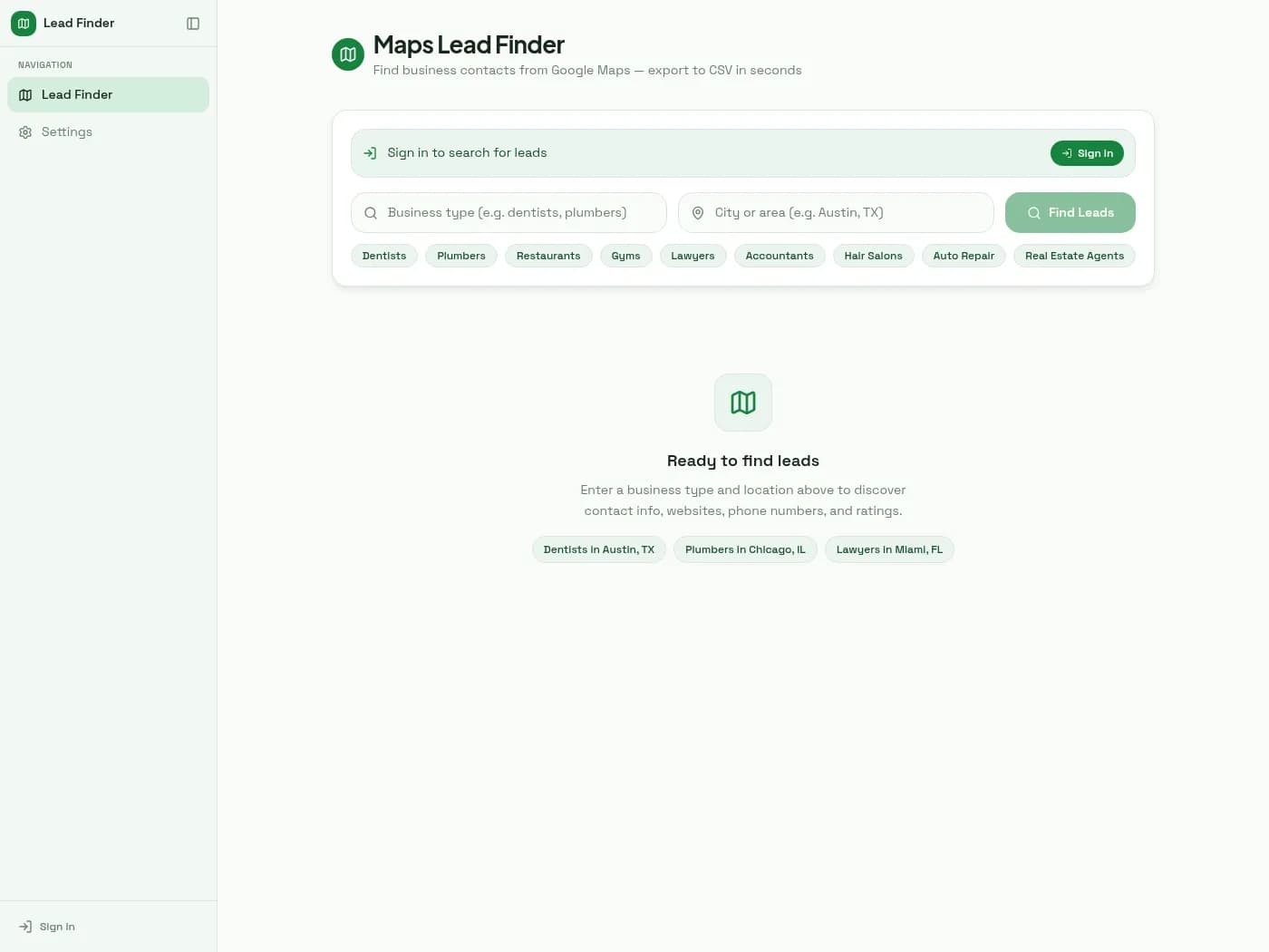 Maps Lead Finder
