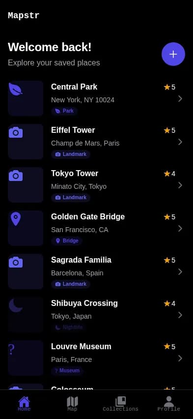 Mapstr Clone