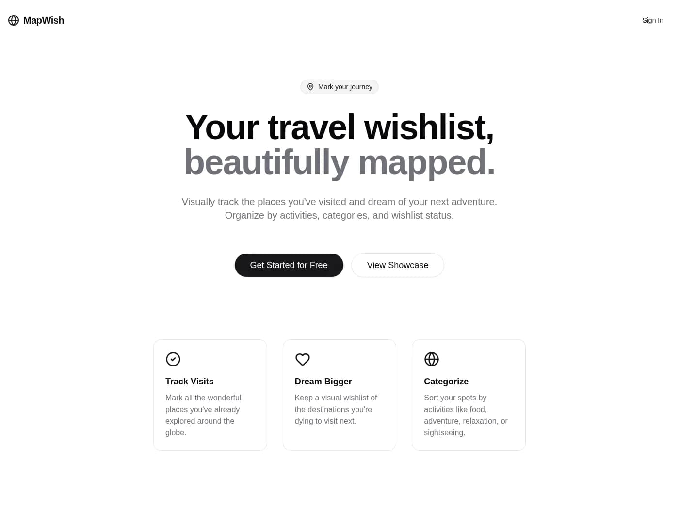 MapWish Explorer