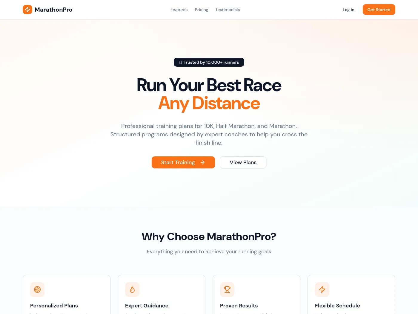 Marathon Plan SaaS