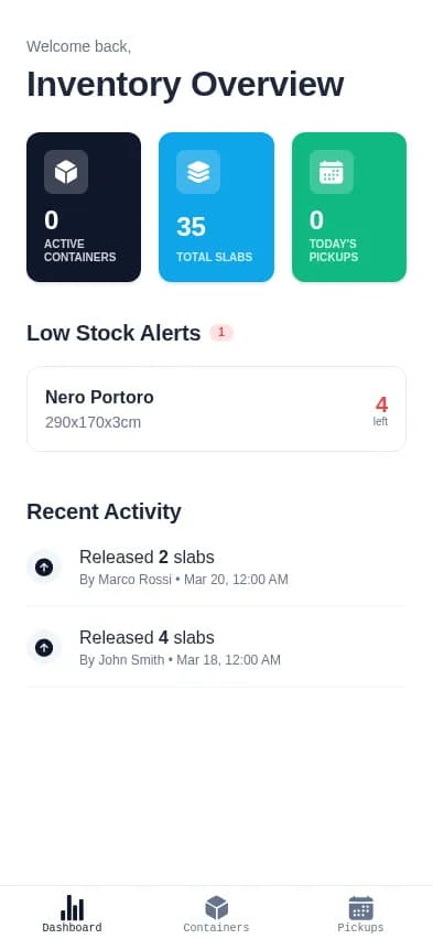 Zimbris Stone Ops App