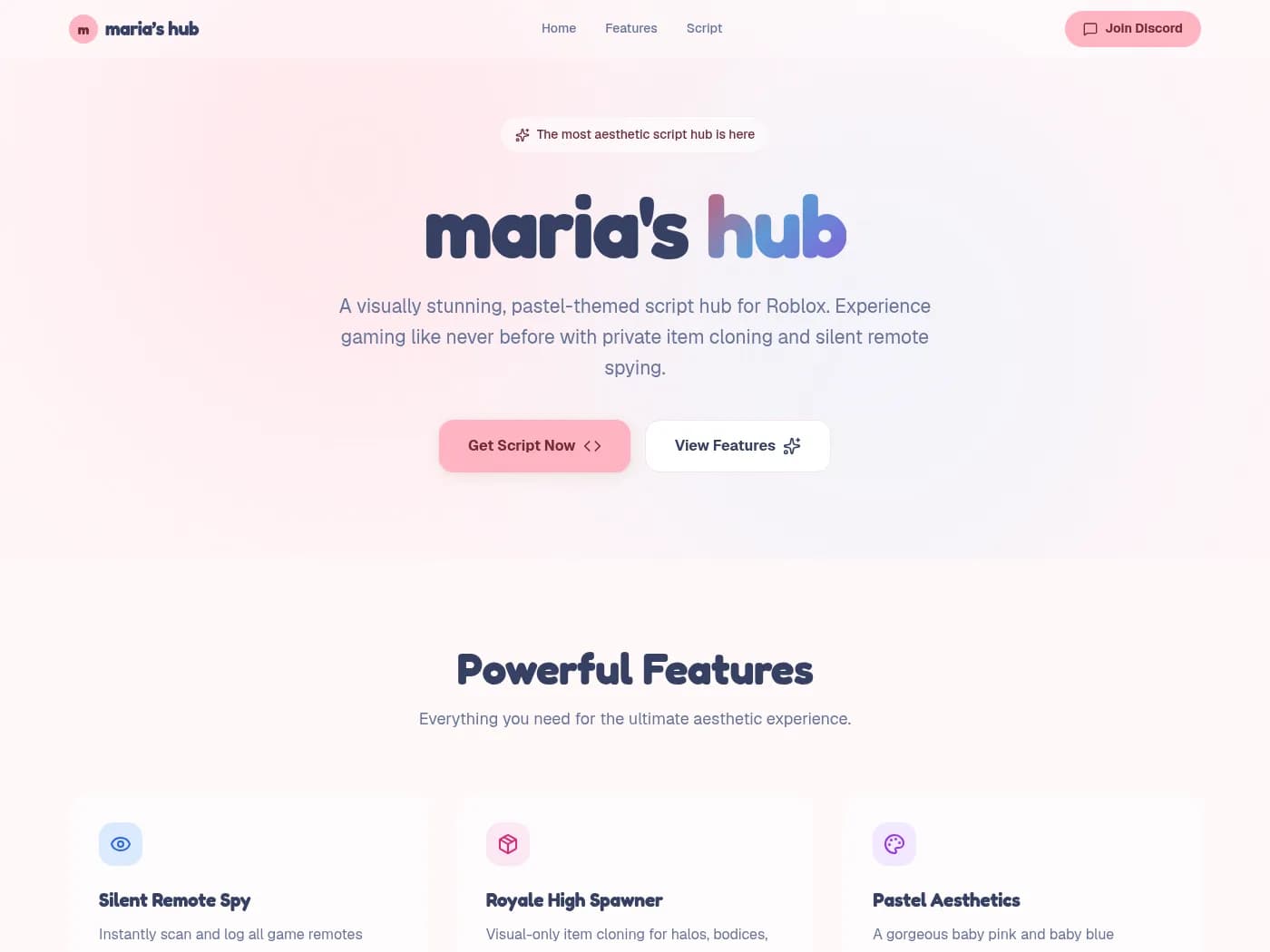 Maria's Hub Roblox GUI