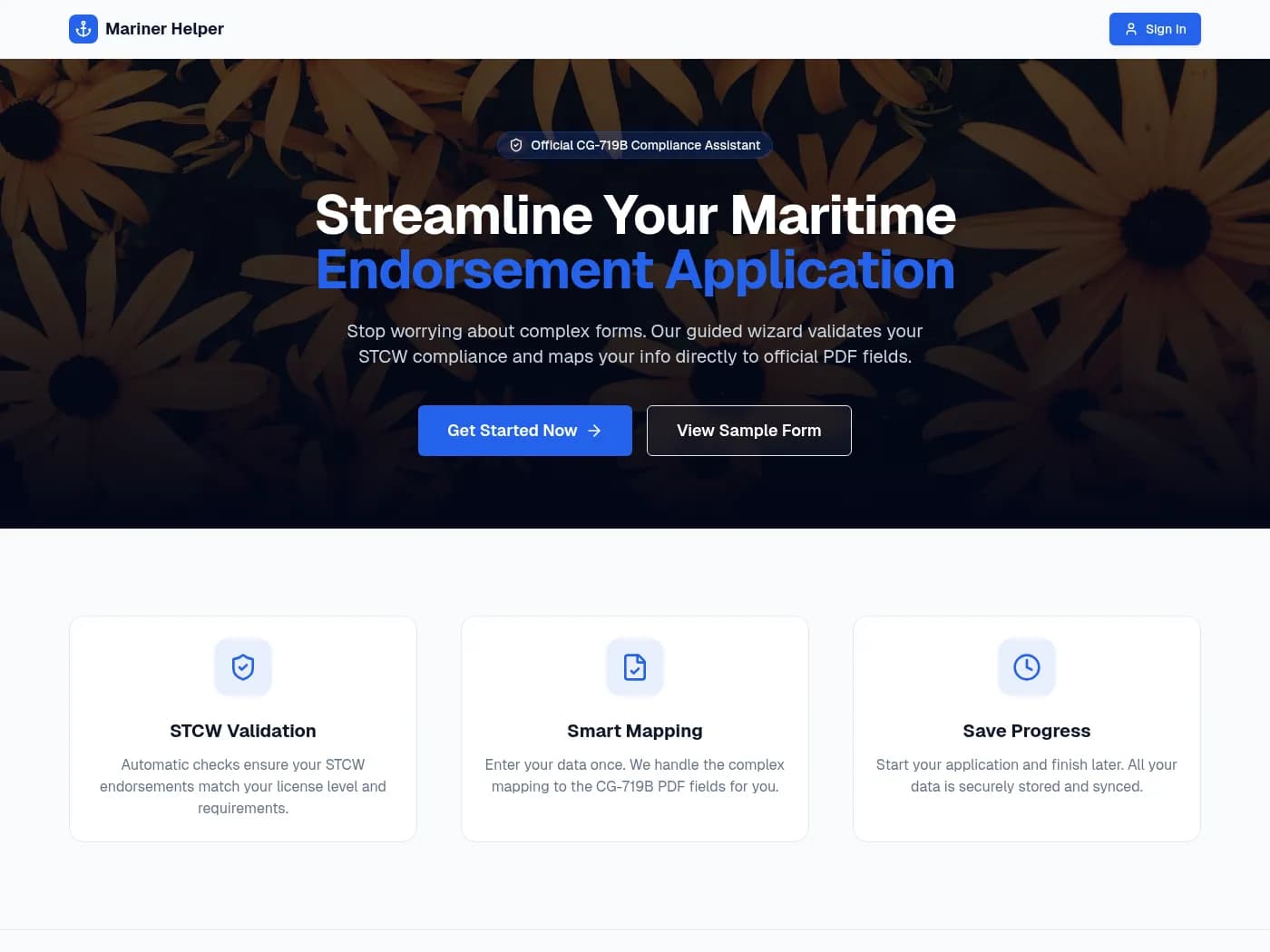 Mariner Endorsement Helper