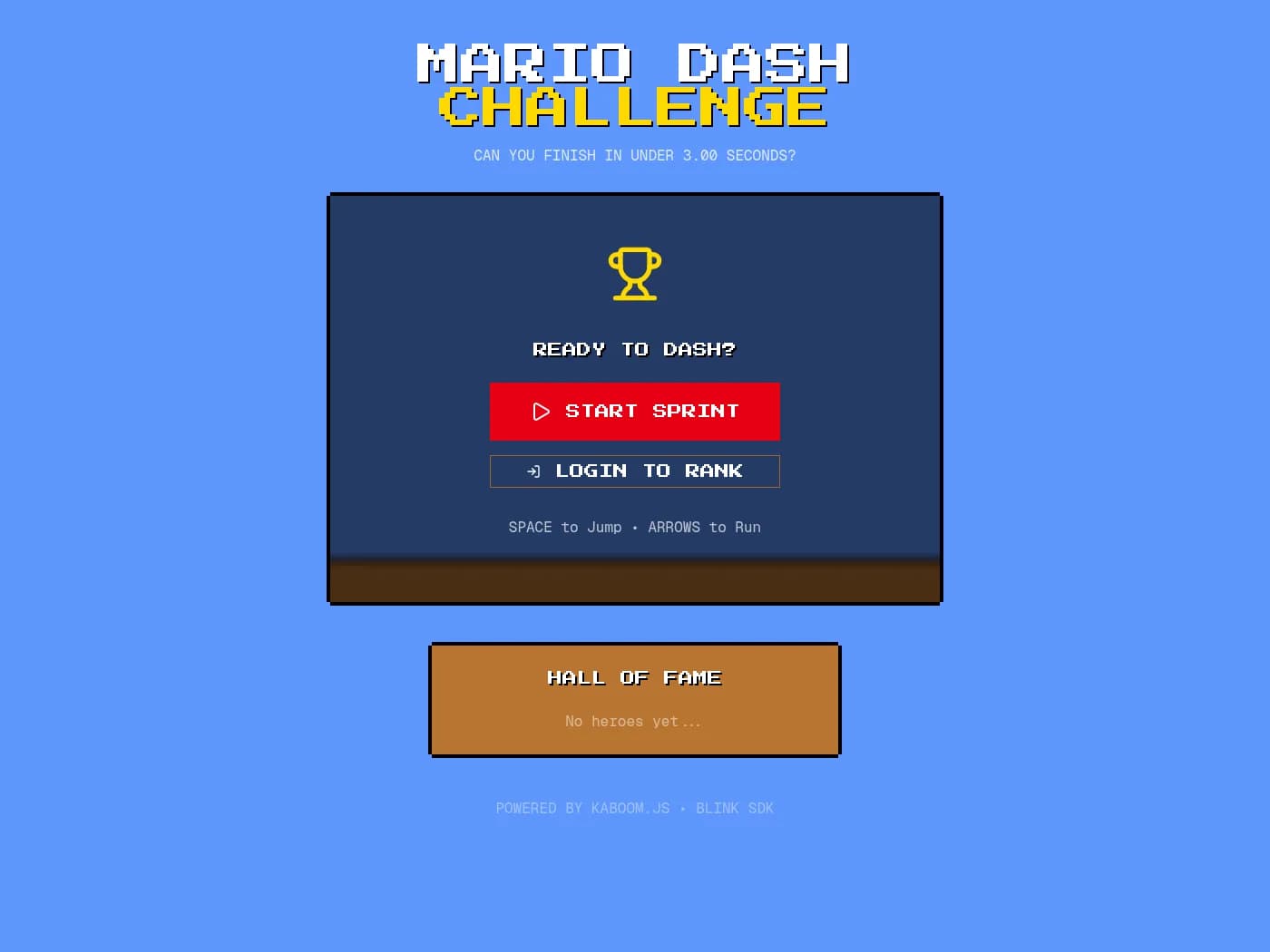 Mario Dash Challenge
