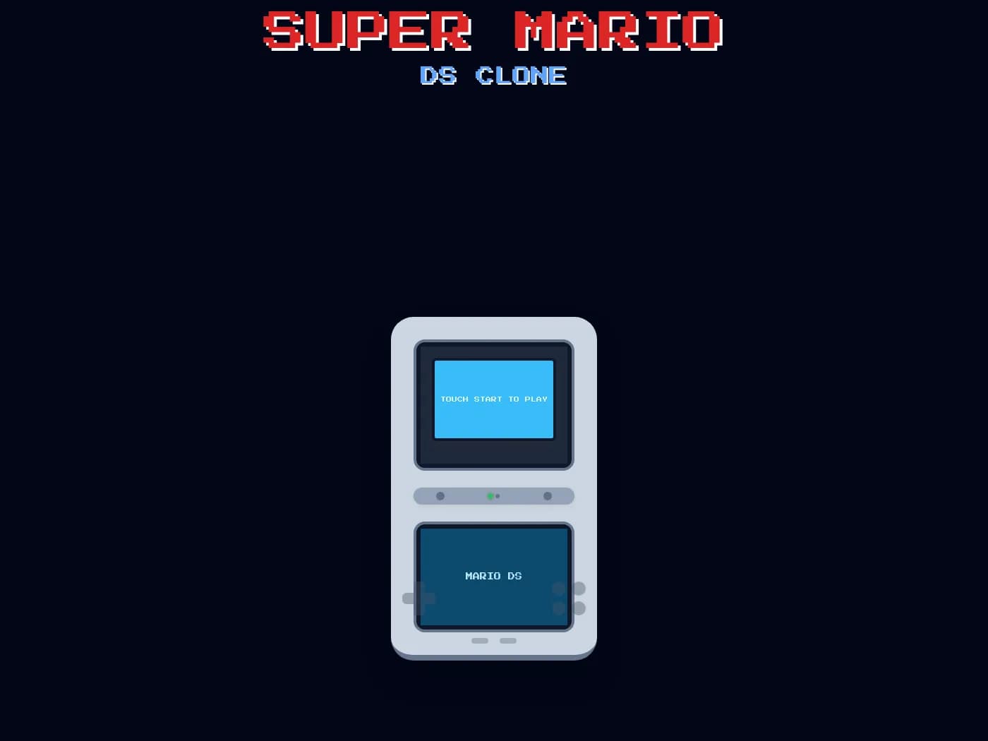 Mario-Style DS Game
