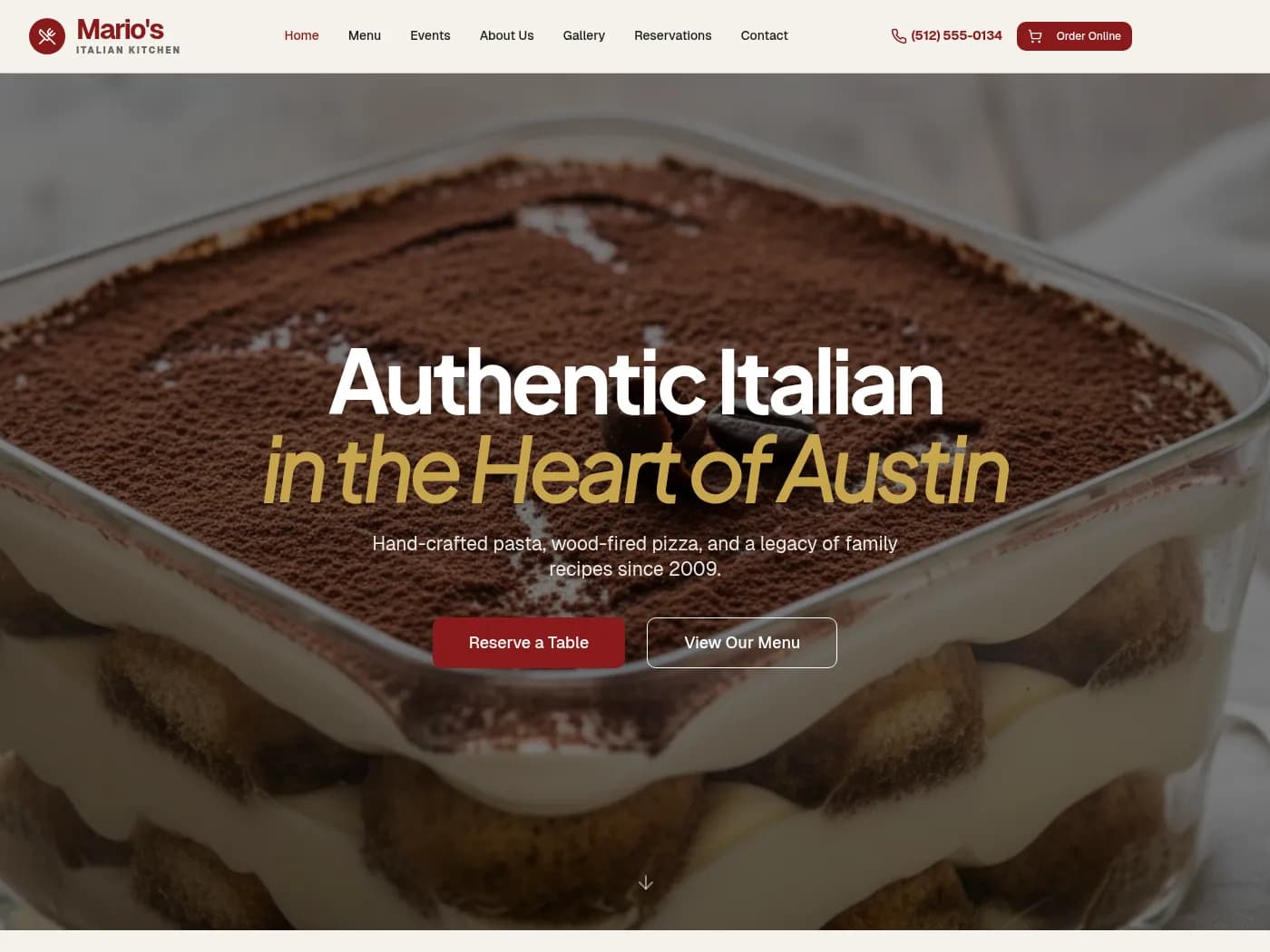 Mario’s Italian Kitchen Site