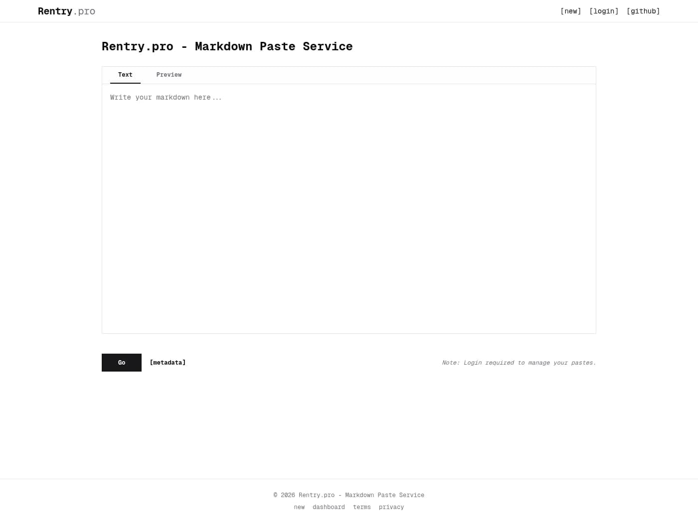 Markdown Pastebin Pro