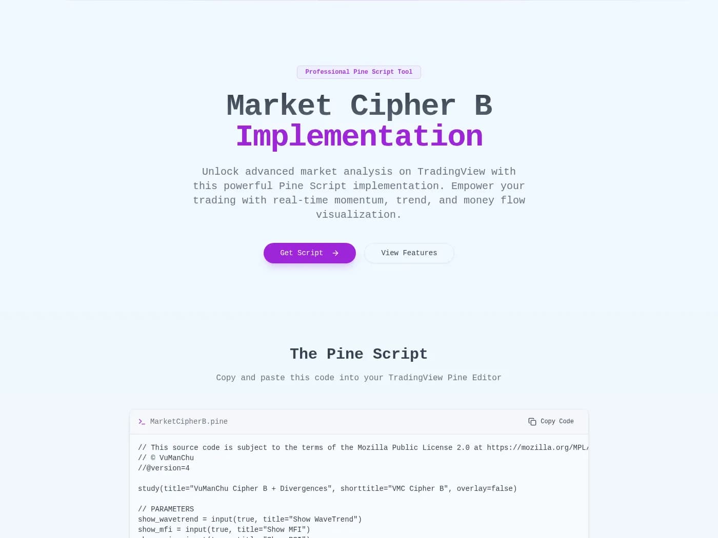 Market Cipher B Script