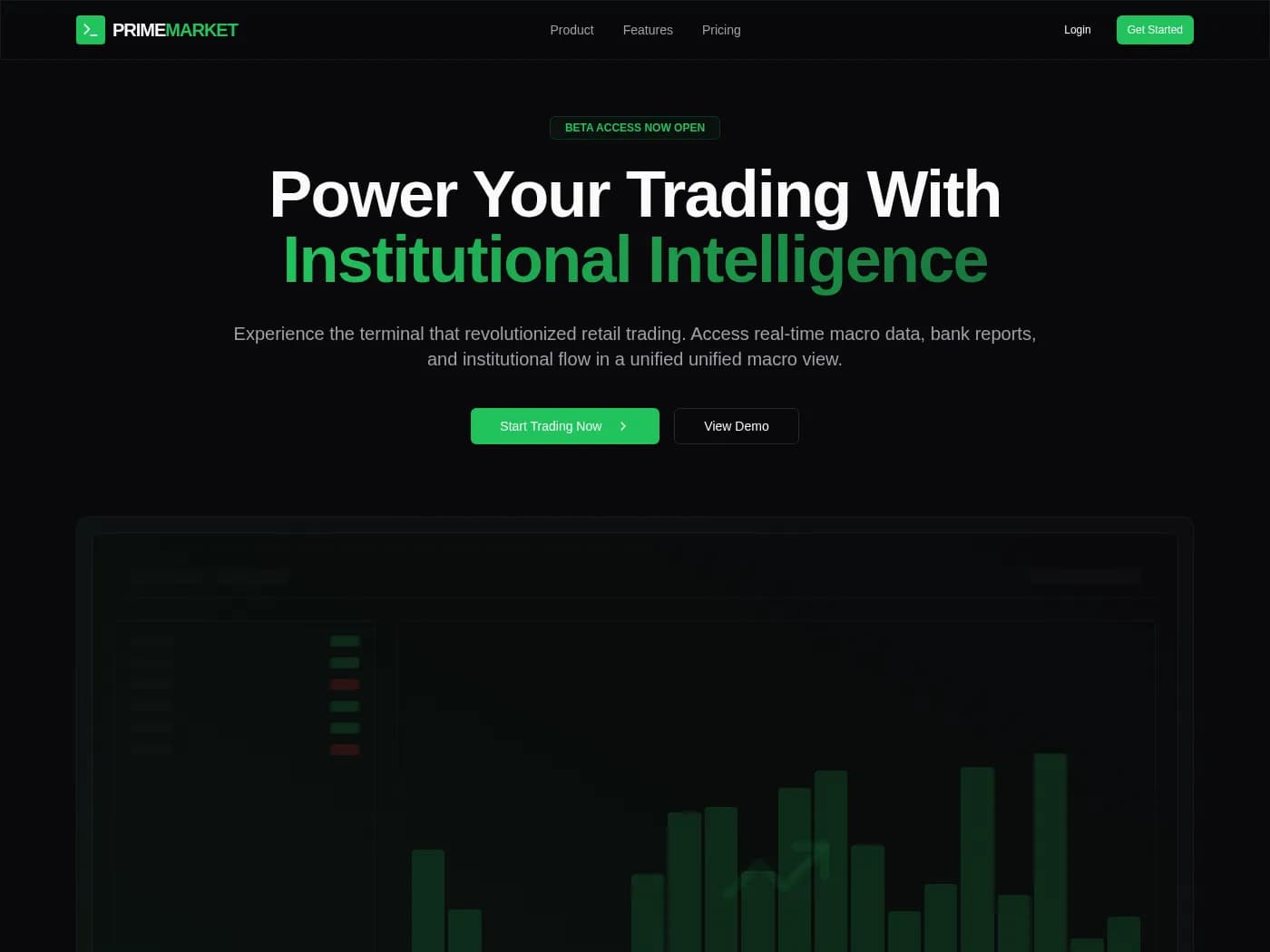 PrimeMarket Dashboard