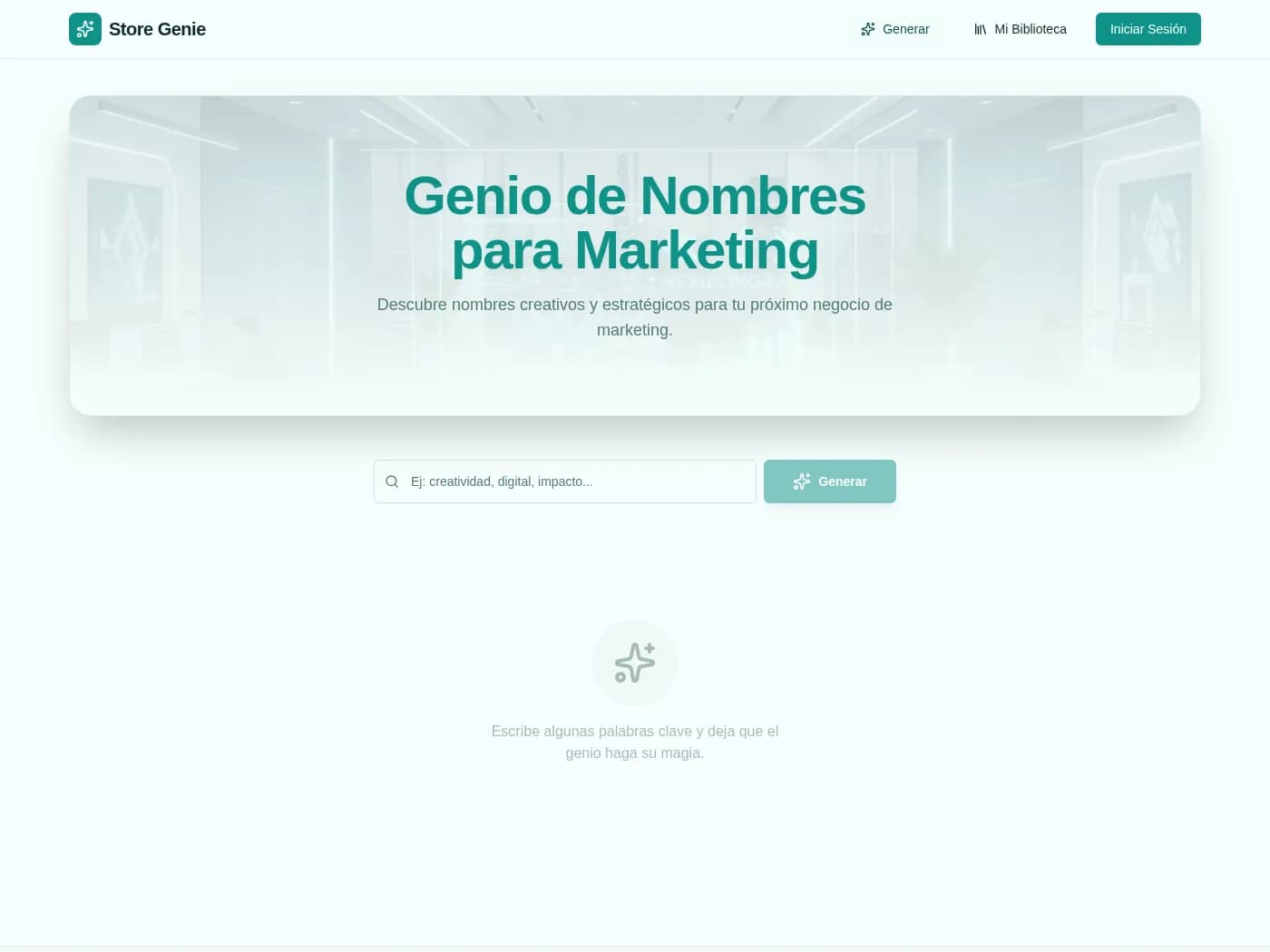 Marketing Store Names Genie