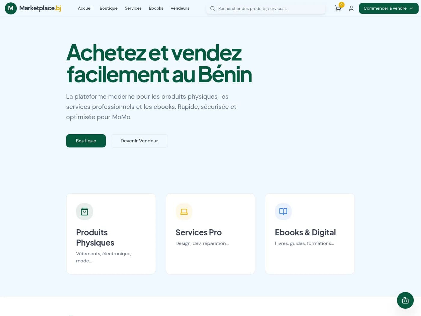 Marketplace Bénin Pro