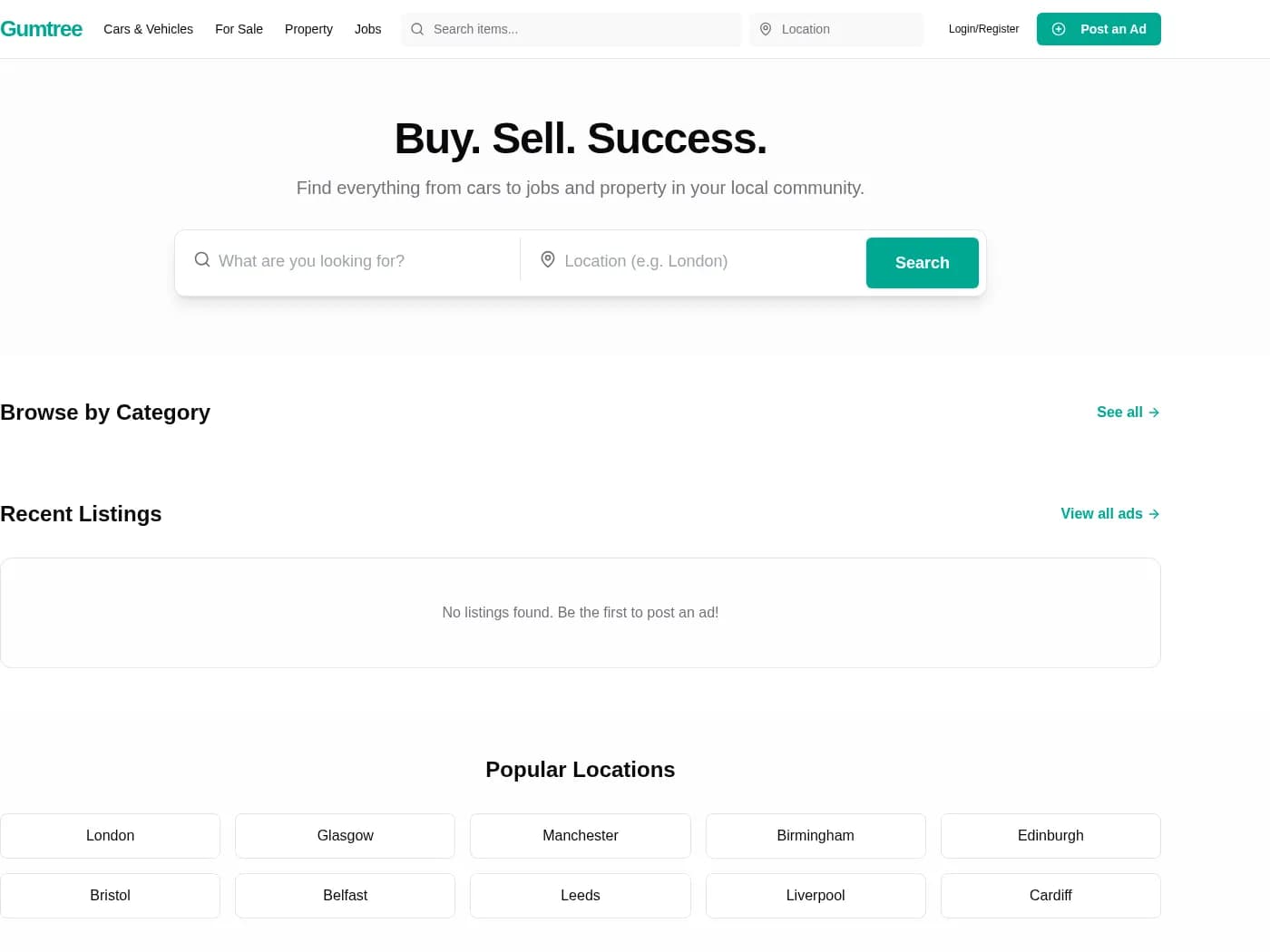 Gumtree Marketplace Clone
