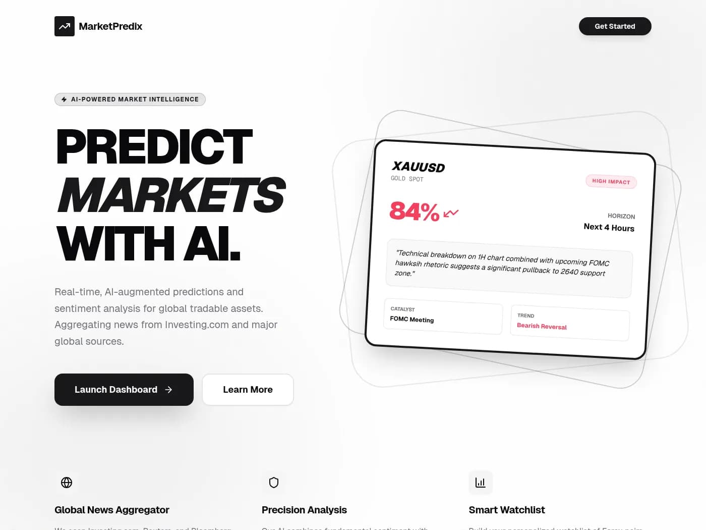 MarketPredix Dashboard