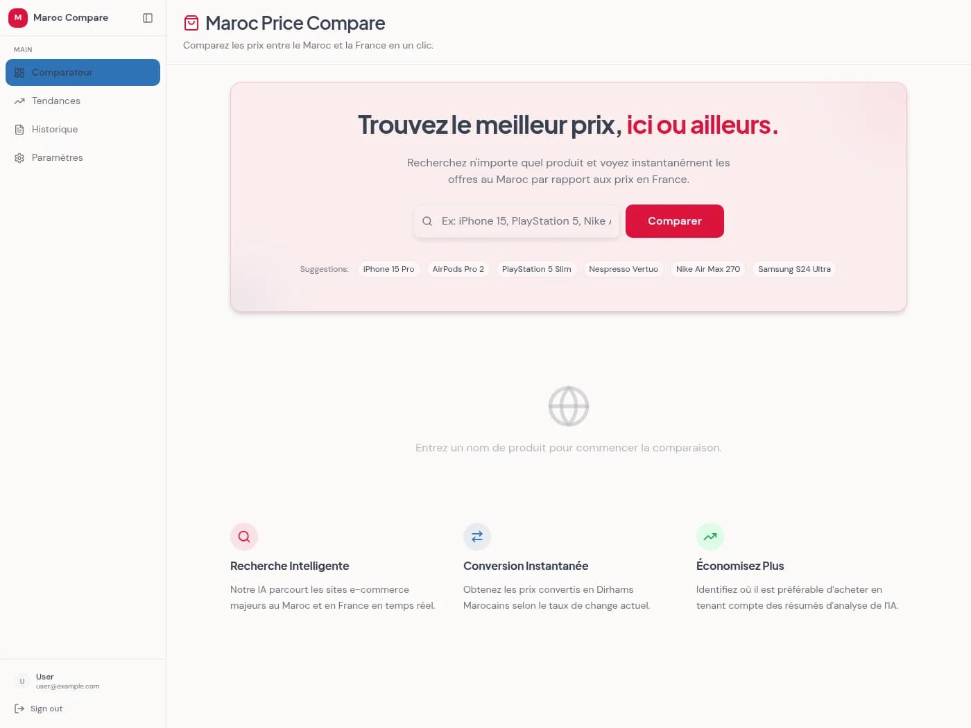 Maroc Price Compare