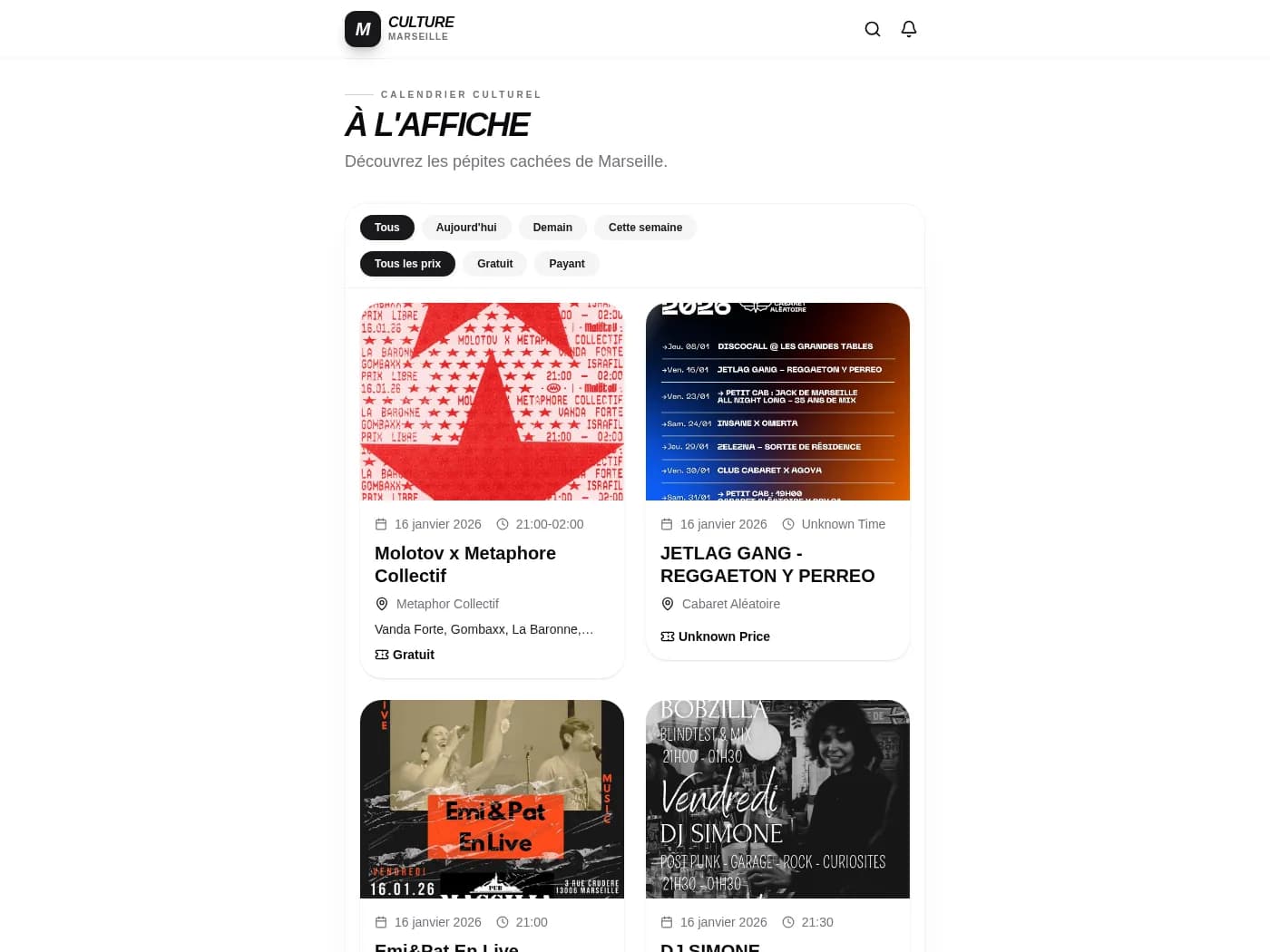 Marseille Culture Finder