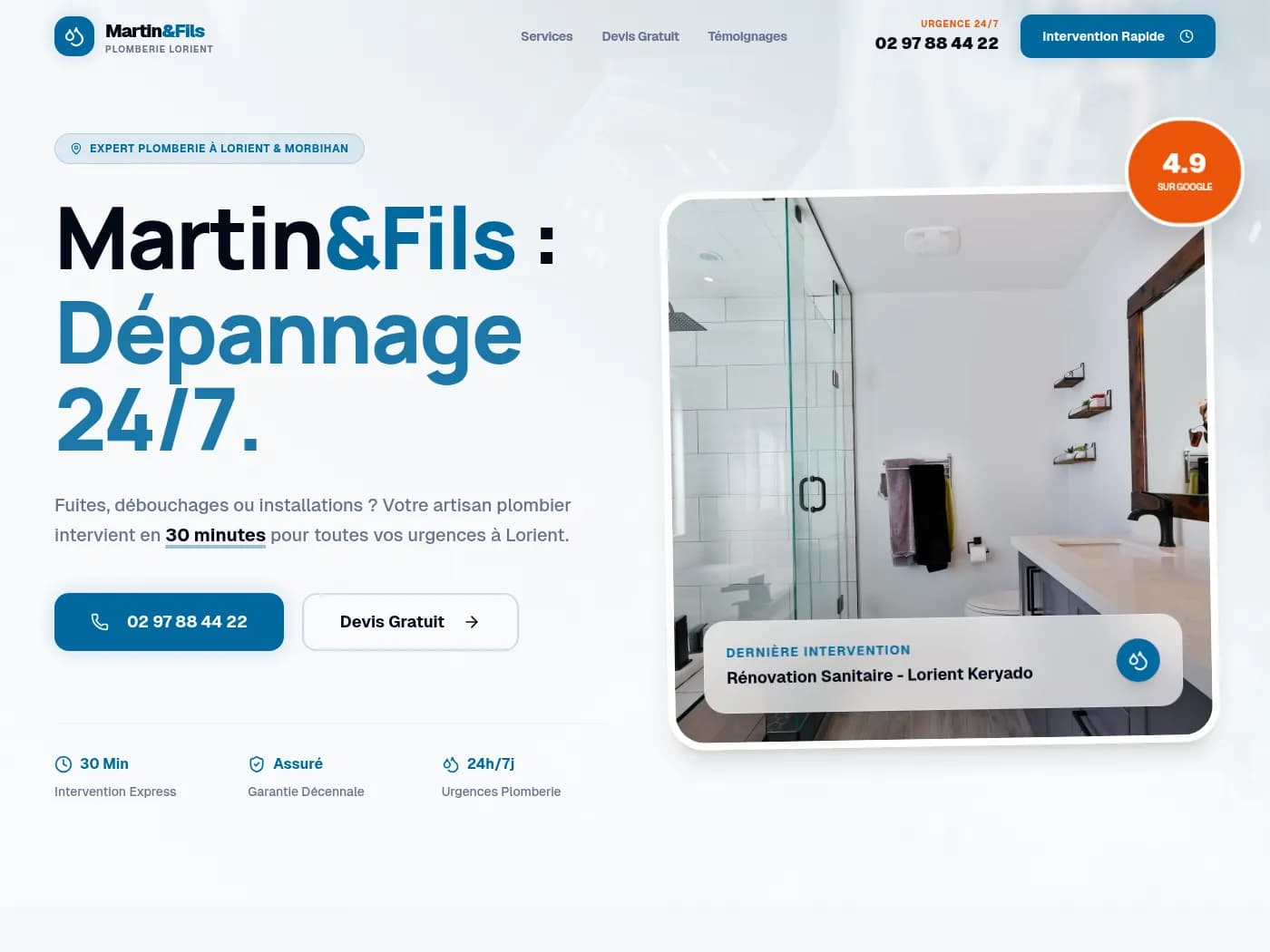 Martin&Fils Plumbing Site