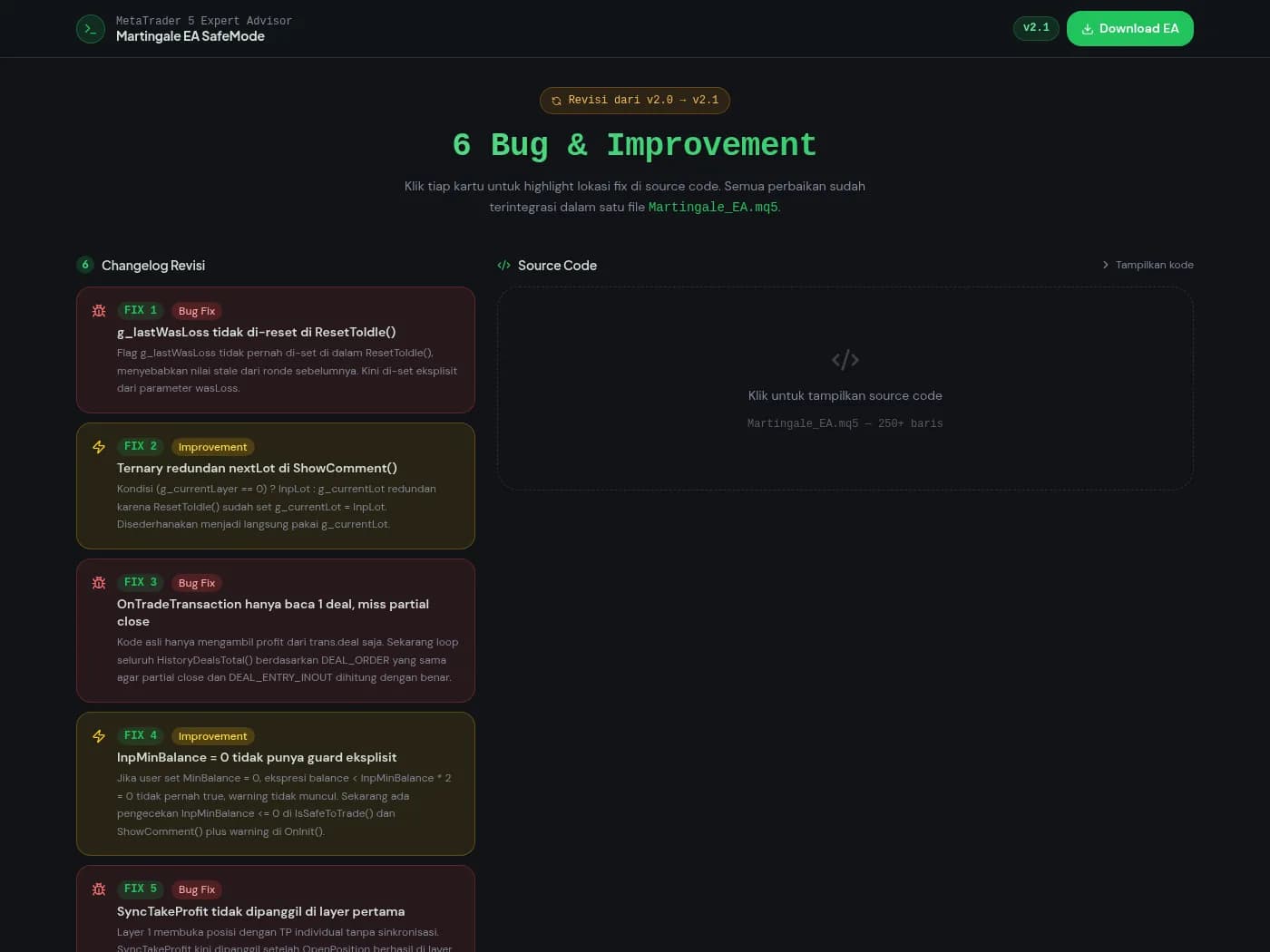 Martingale EA SafeMode