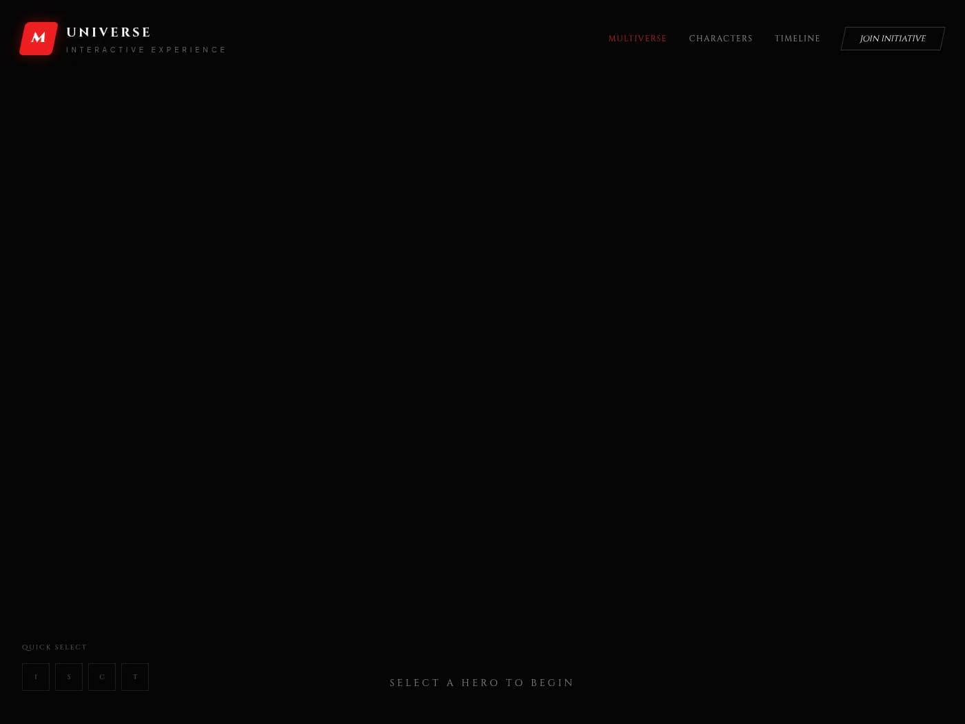 Marvel 3D Interactive Site