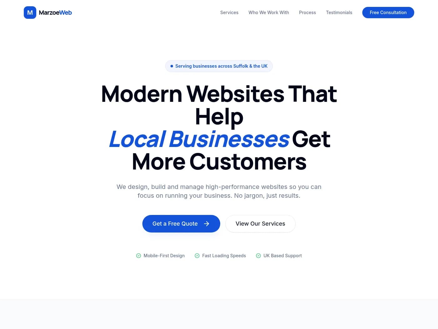 Marzoe Web Agency Site