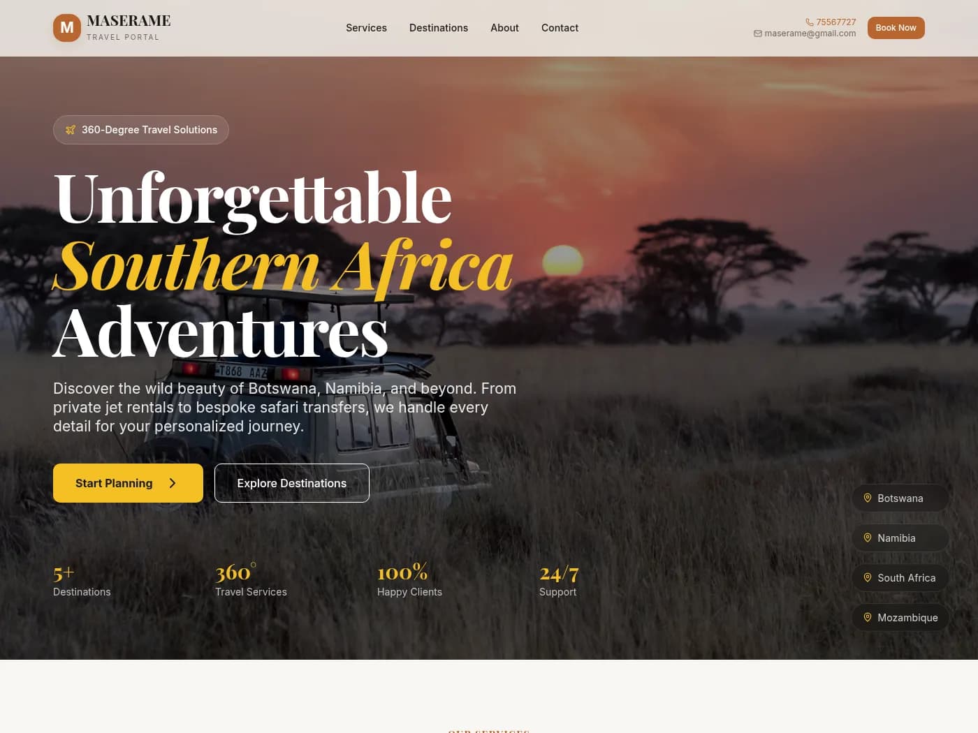 Maserame Travel Portal