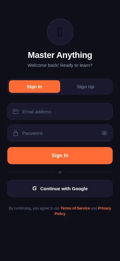 Master Anything App