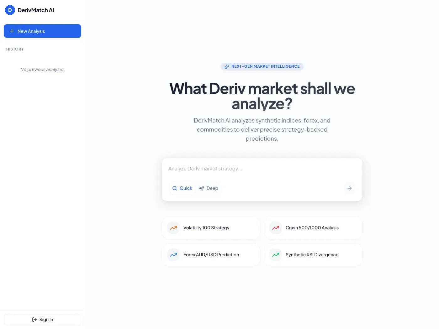 DerivMatch AI Analyzer