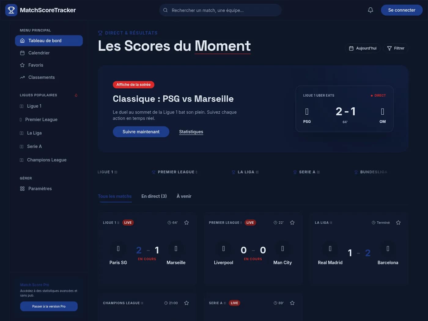 MatchScore Tracker