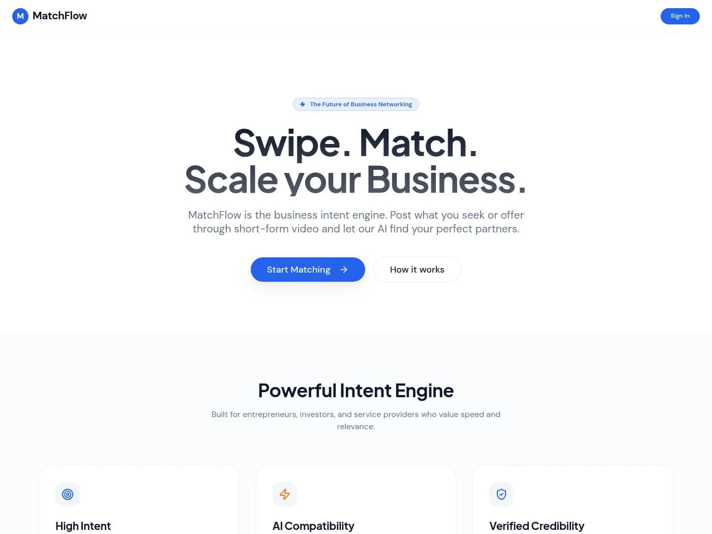 MatchFlow Web Platform