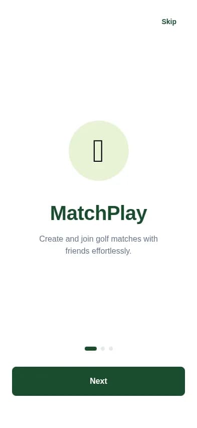 MatchPlay Golf App