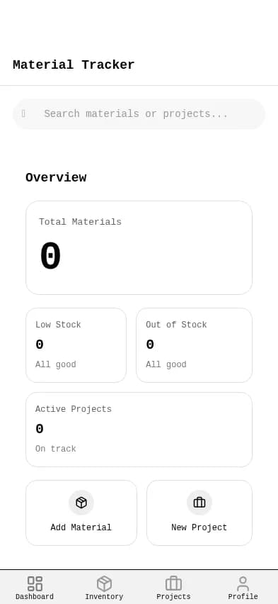 Material Tracker