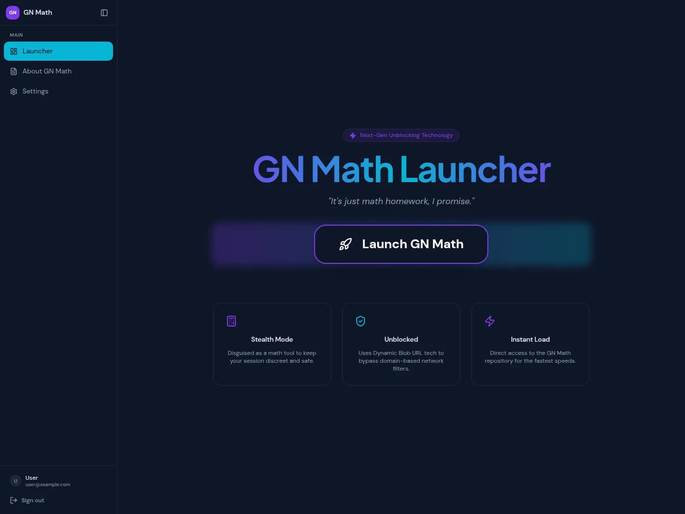 GN Math Button Launcher