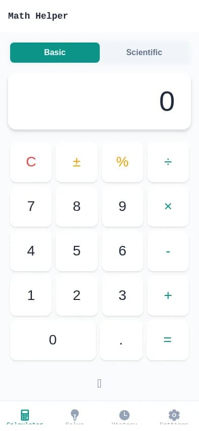 Math Helper App