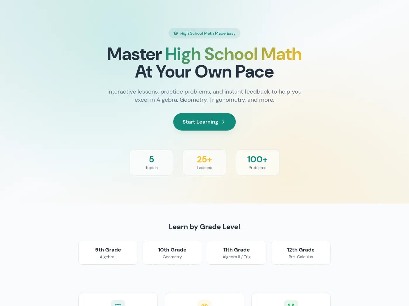 High School Math Helper