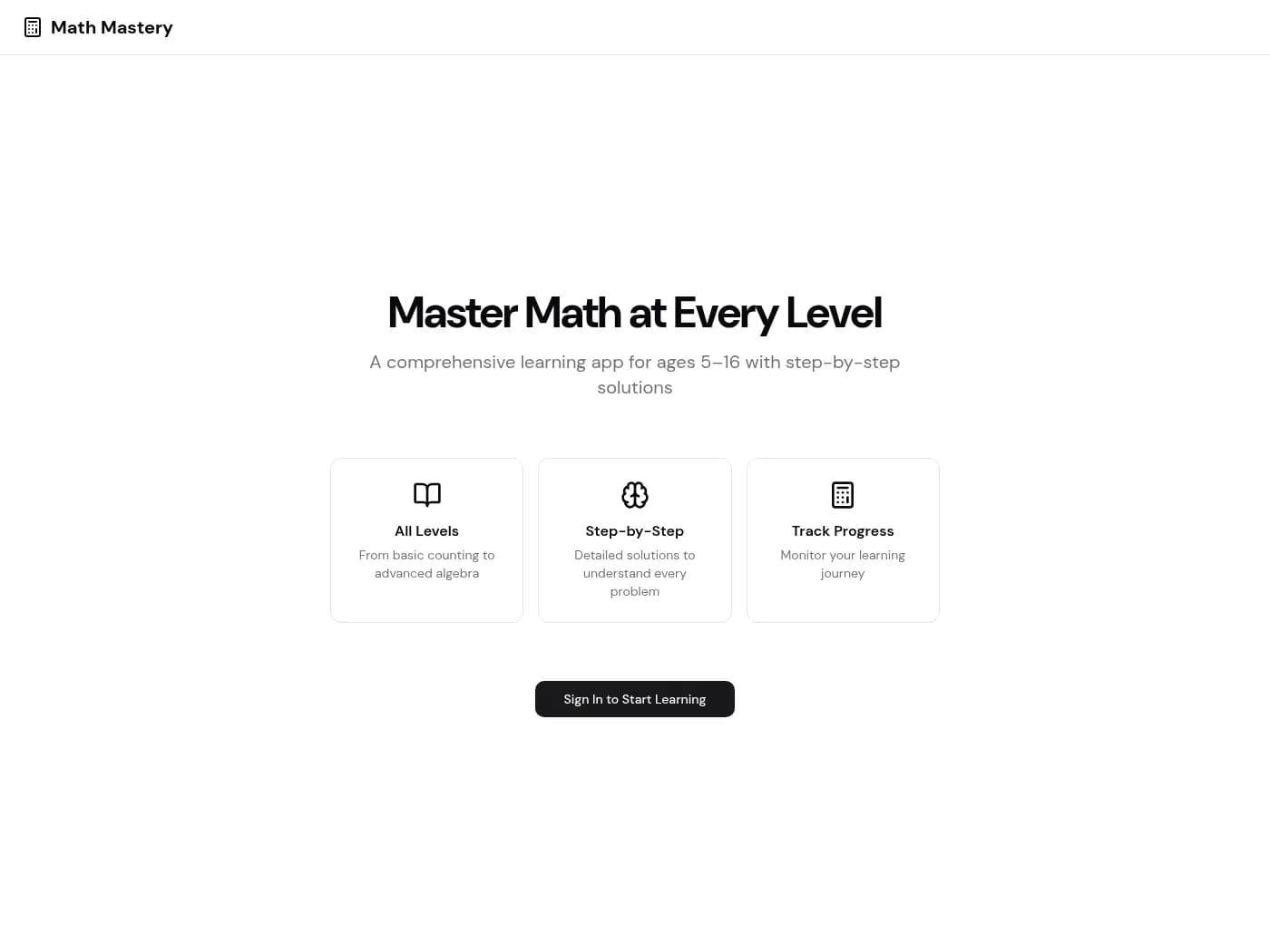 Math Mastery App