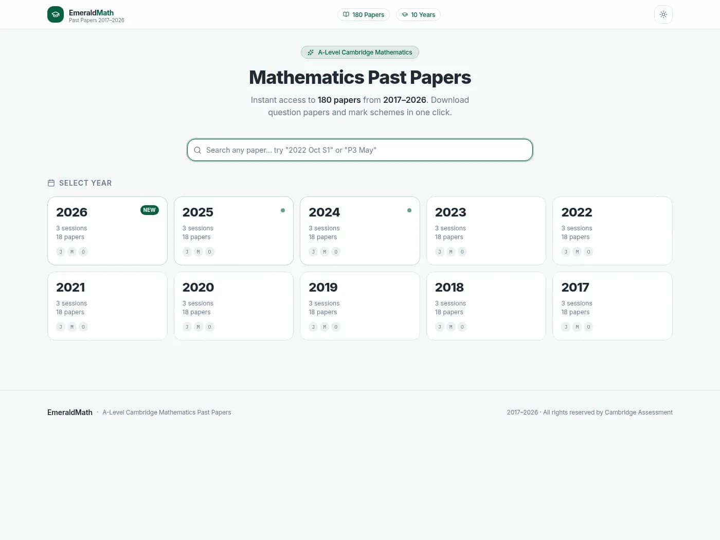 Emerald Math Papers