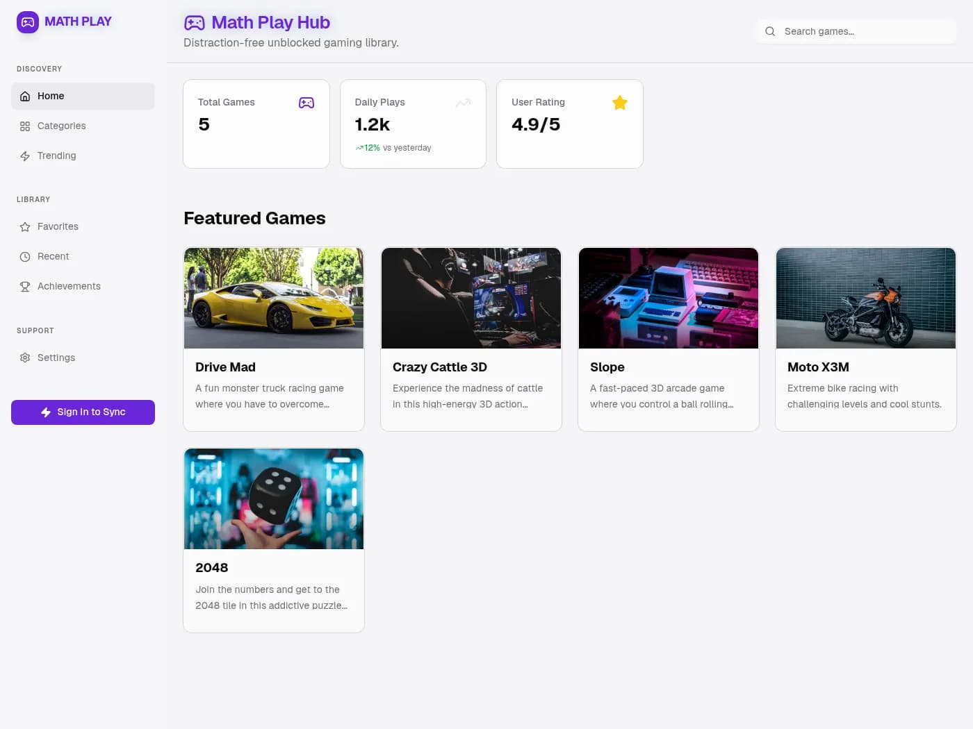 GN-Math Play Hub