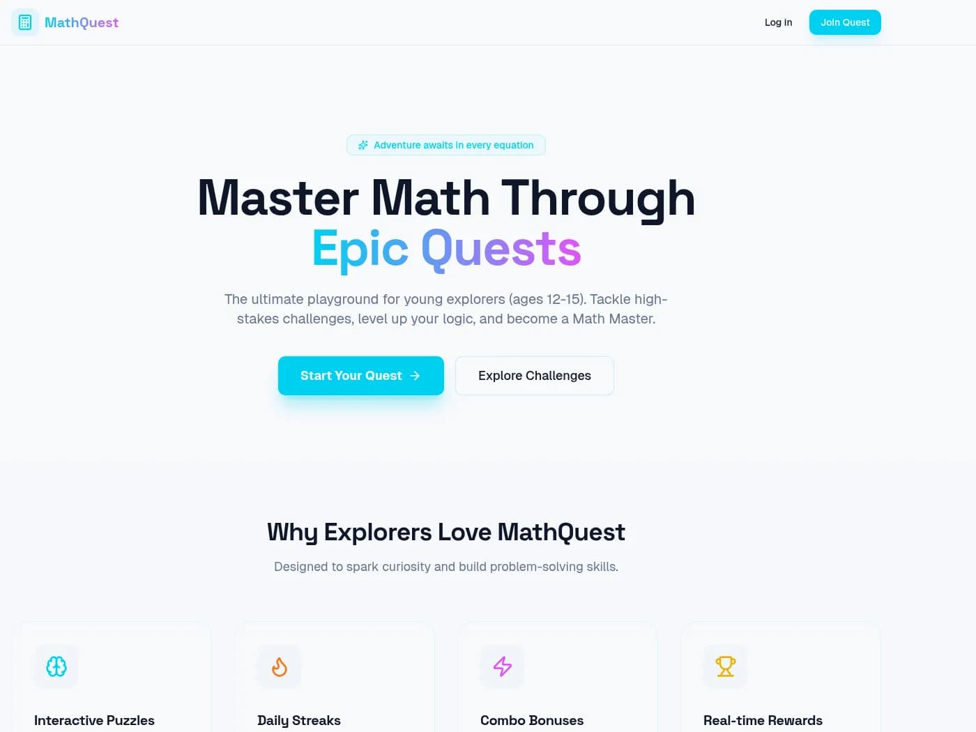 Math Quest Playground