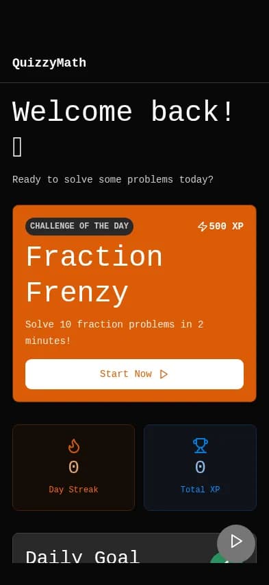 QuizzyMath Home