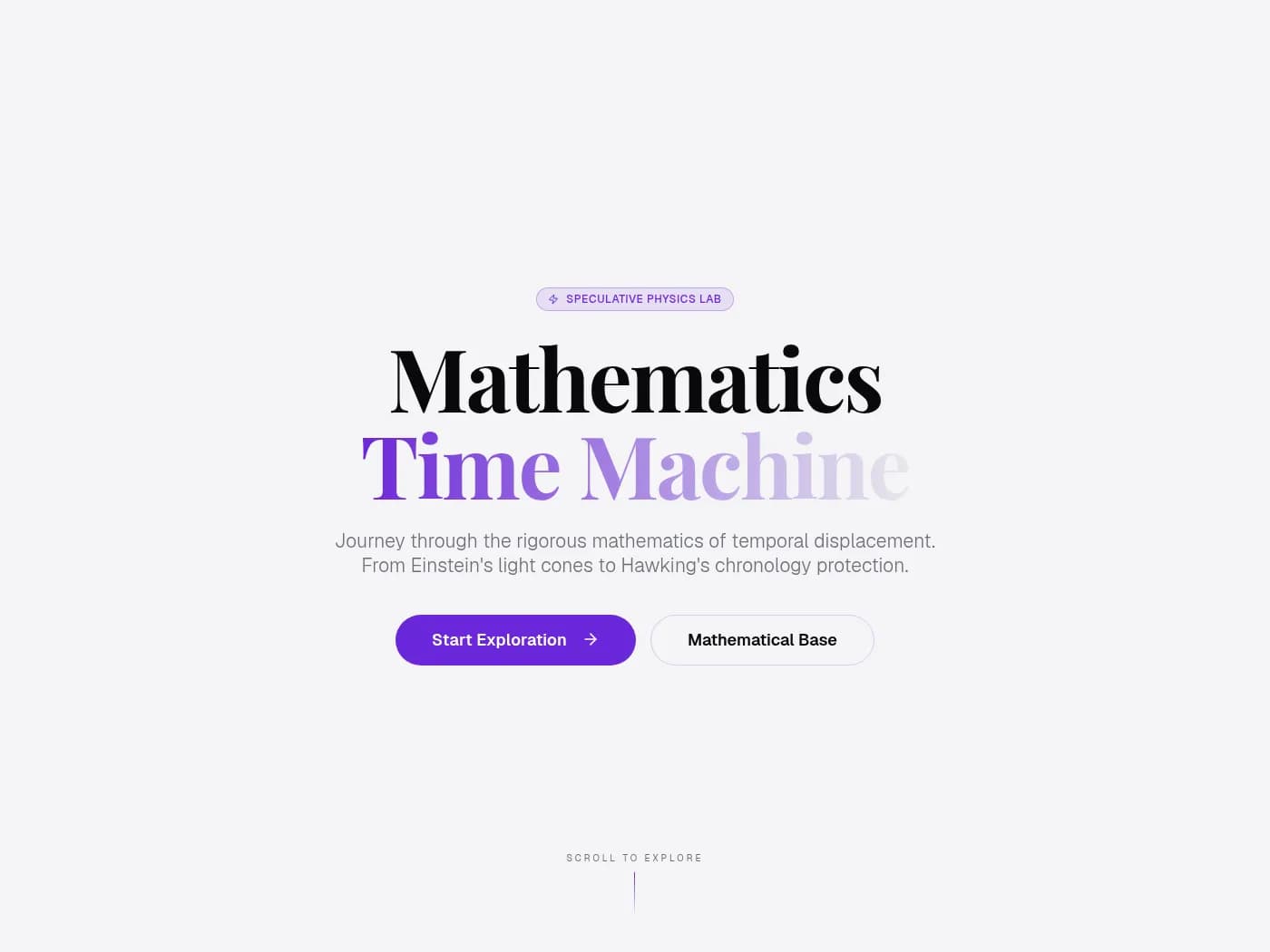 Mathematics Time Machine