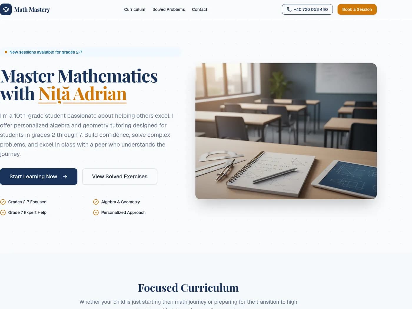Math Mastery Tutoring
