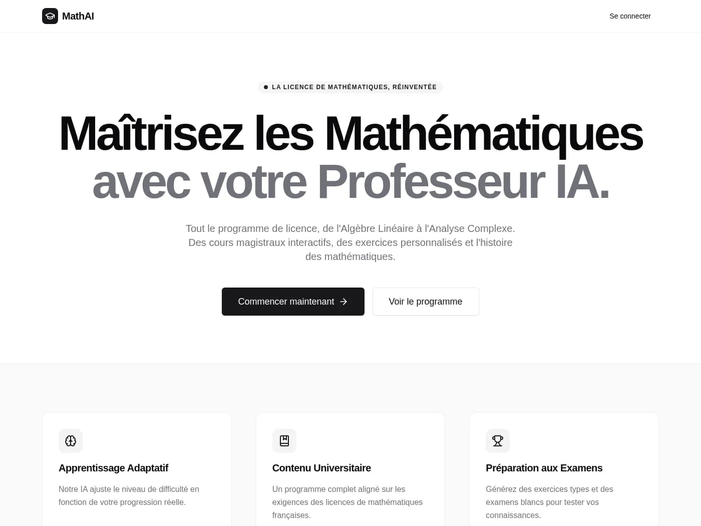MathAI Professeur