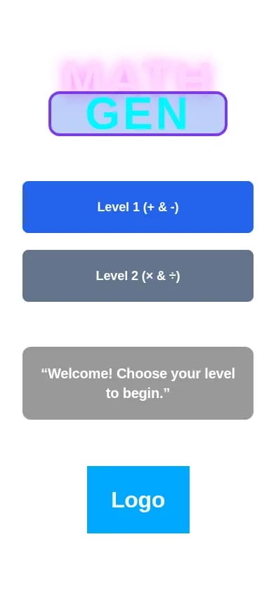 MathGen: Fun Arithmetic App
