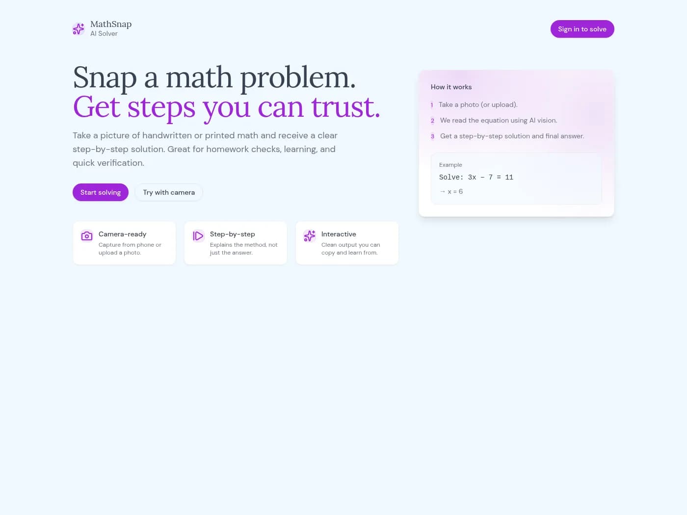 MathSnap AI Solver