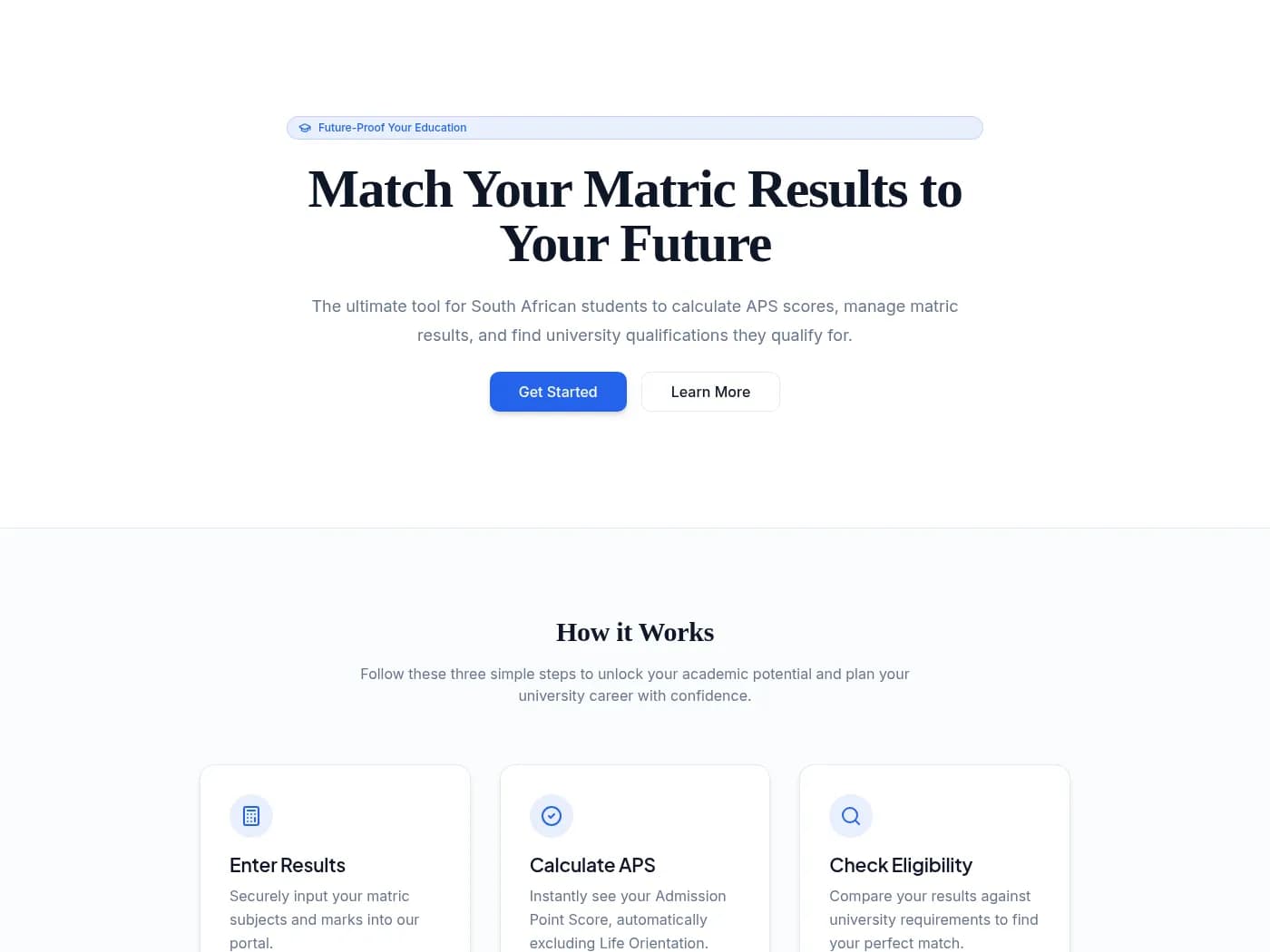 MatricMatch Portal