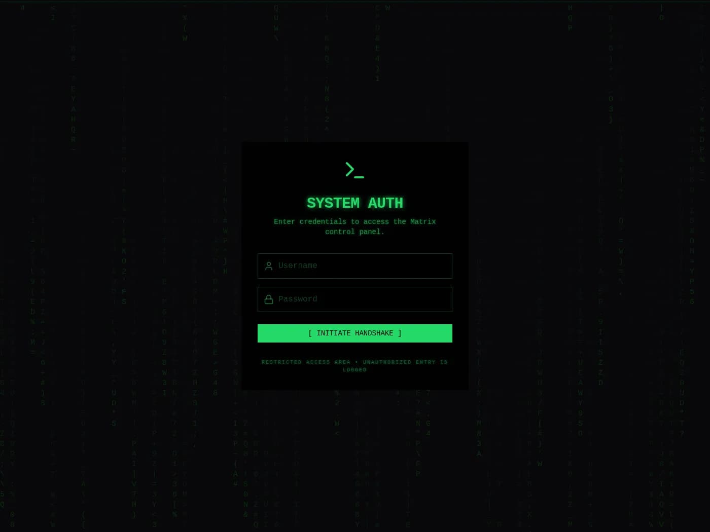 Matrix Trap Dashboard