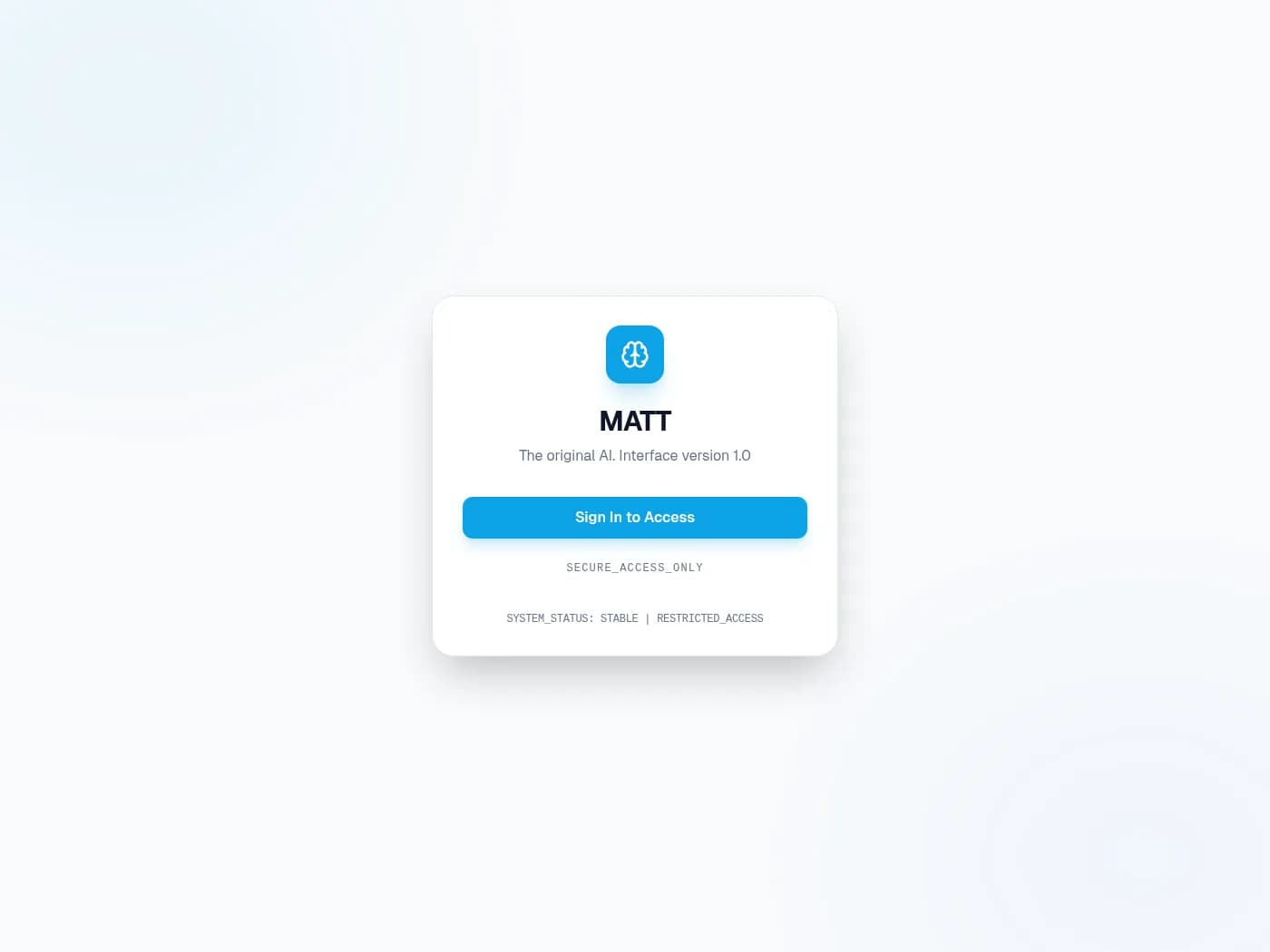 Matt AI Interface