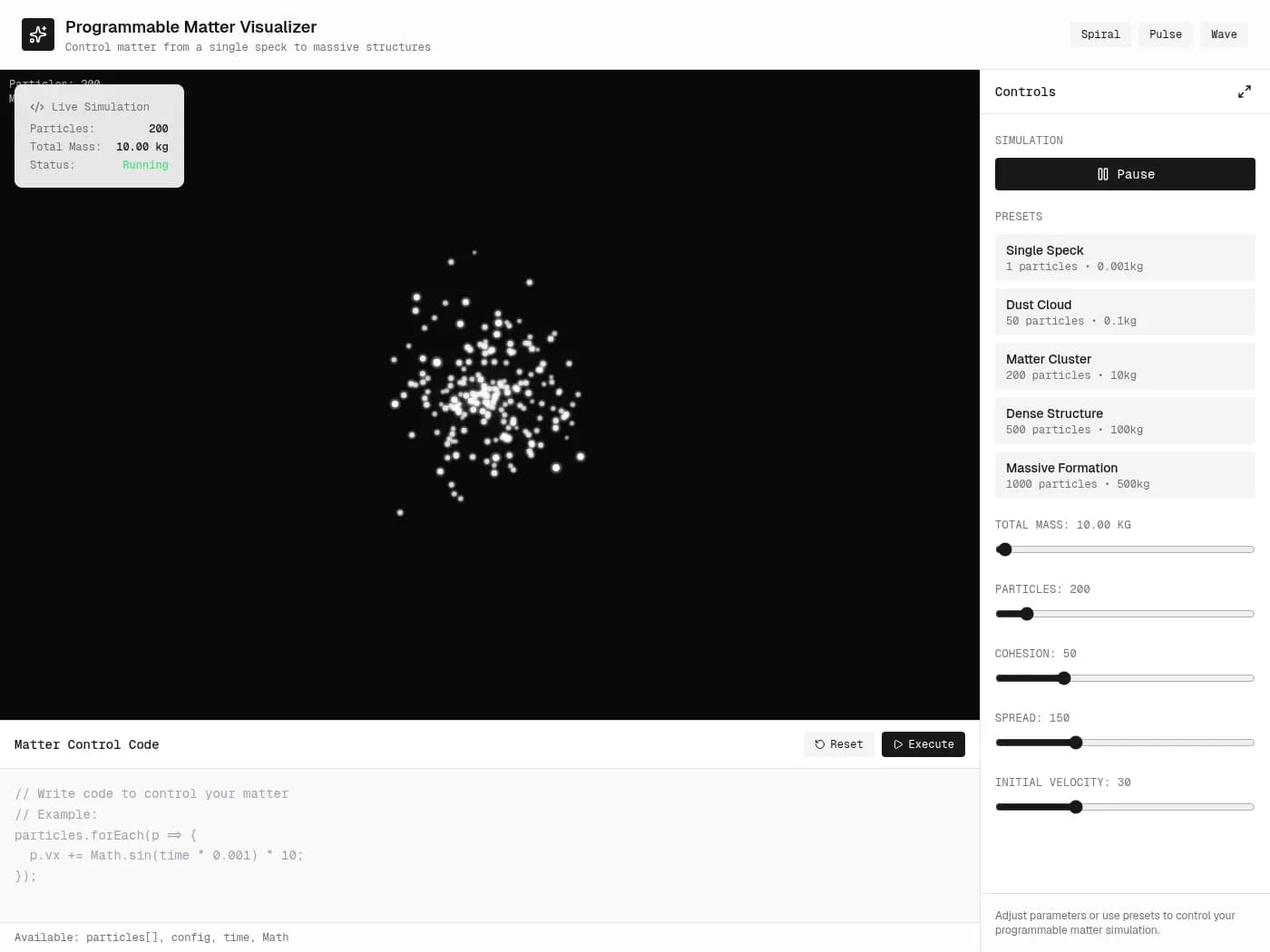 Programmable Matter Visualizer