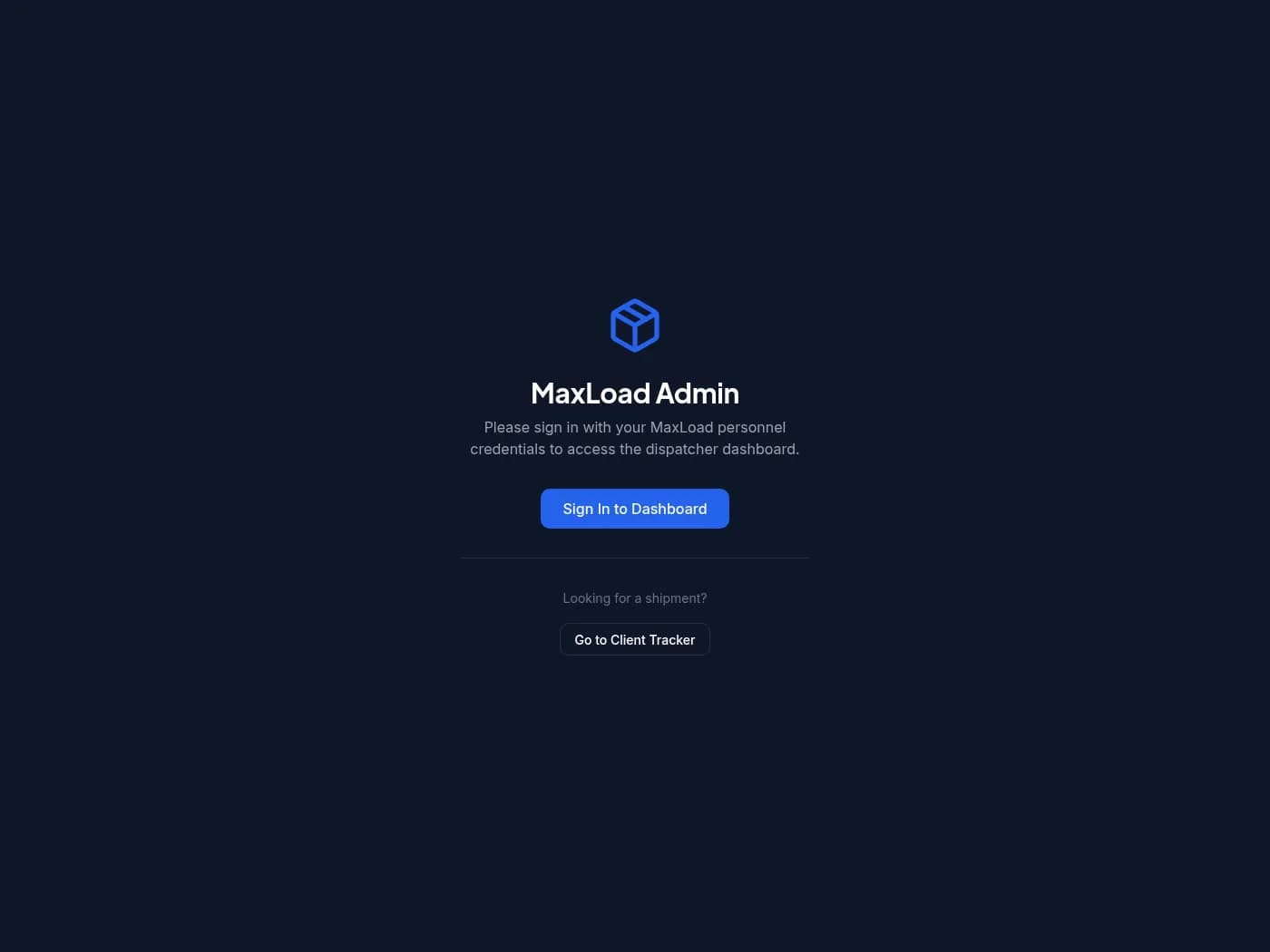 MaxLoad Cargo Tracker