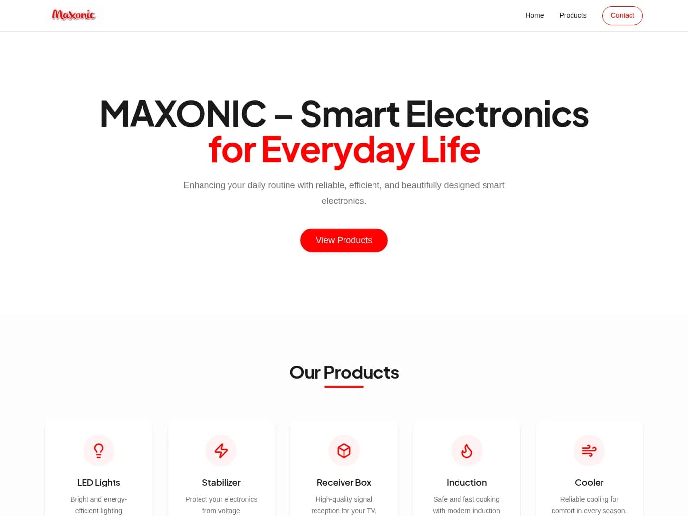 Maxonic Modern Website